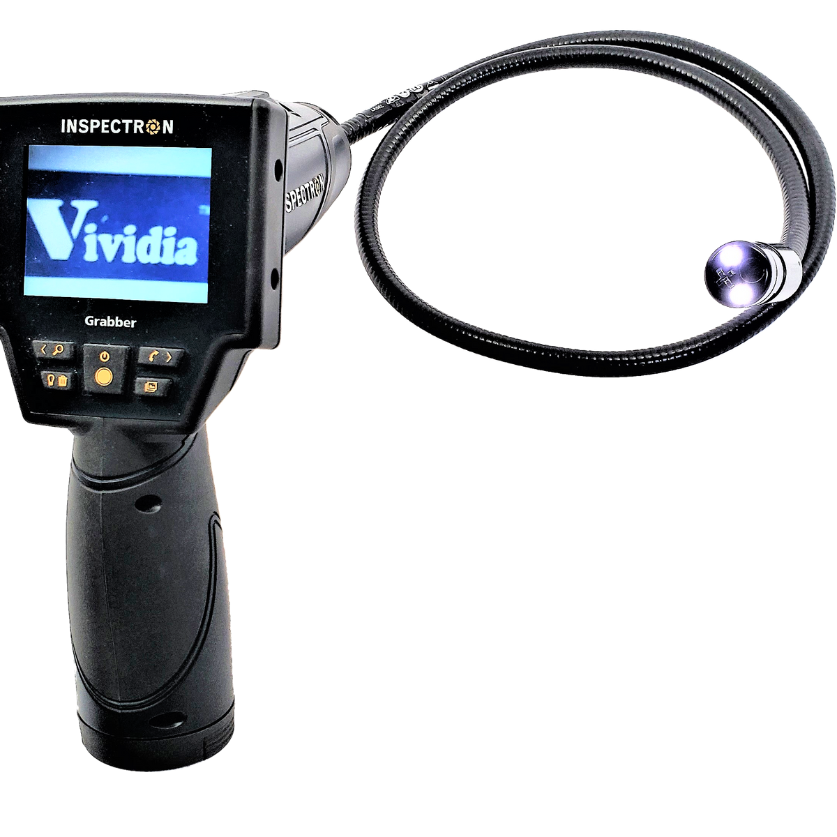 A pickup tool with a built-in inspection camera. Grabber borescope ...