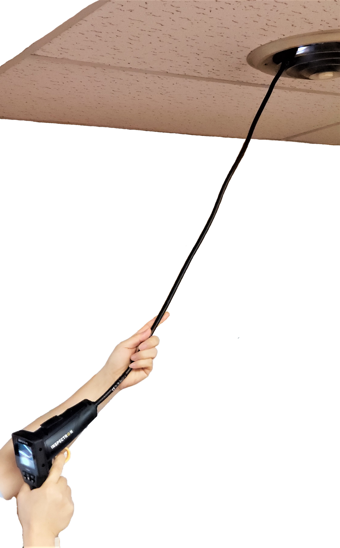 A pickup tool with a built-in inspection camera. Grabber borescope ...