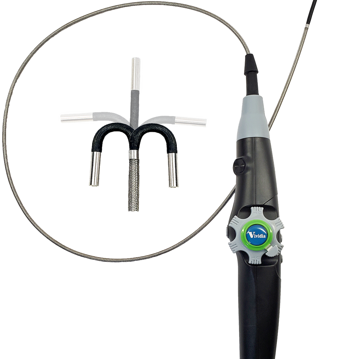 Engine diagnostical inspection camera borescope 2-way articulation ...